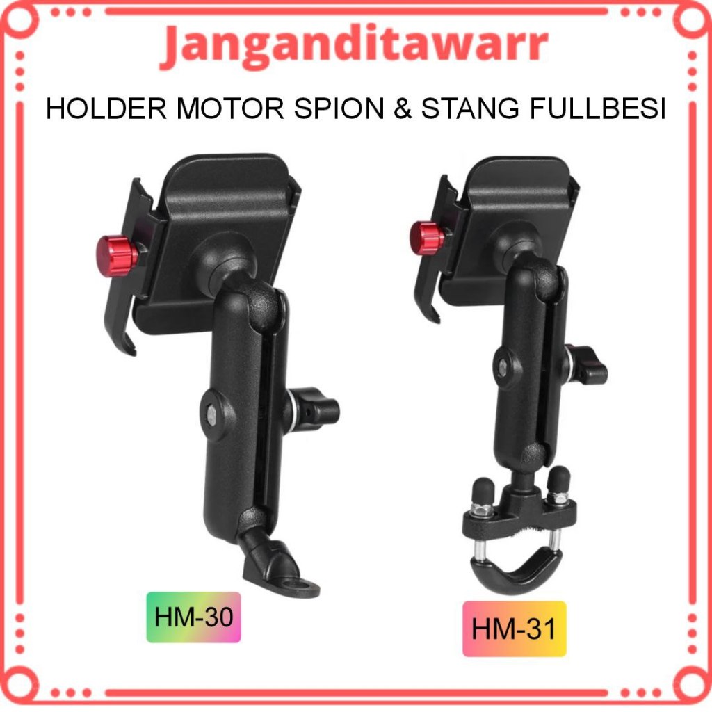 Jual Holder Spion Motor HM-30 Full Besi Phone Stand Holder Spion Penyangga Hp Holder Motor Stang ...