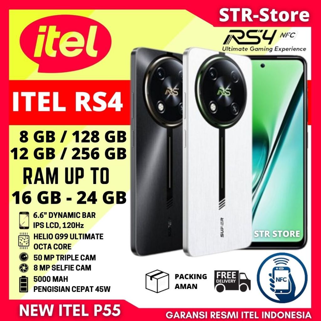 Jual ITEL RS4 12/256 GB - ITEL RS4 8/256 GB GARANSI RESMI ANDROID ITEL ...
