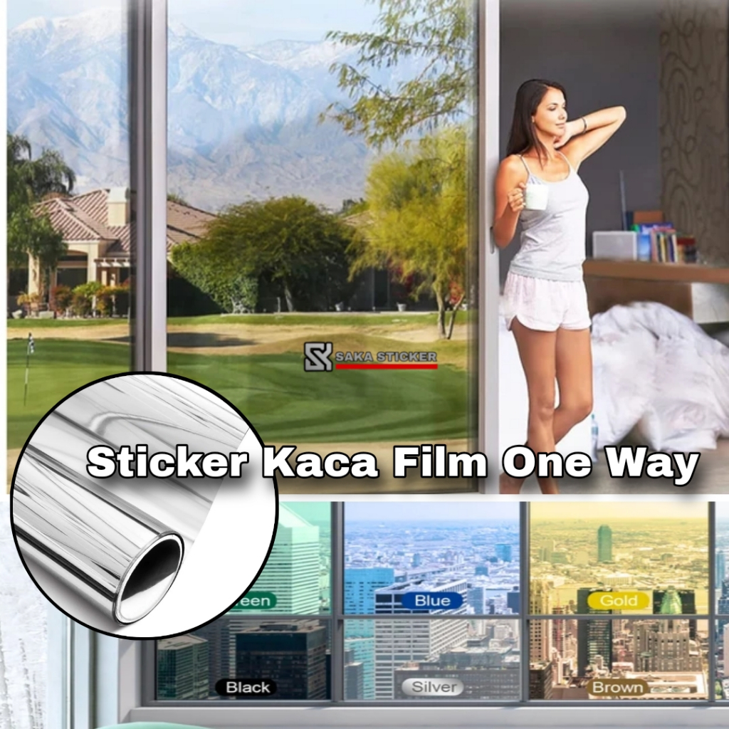 Jual Stiker Kaca Film Cermin Jendela Rumah Kantor Mobil Ruko One Way Tidak Tembus Pandang ...