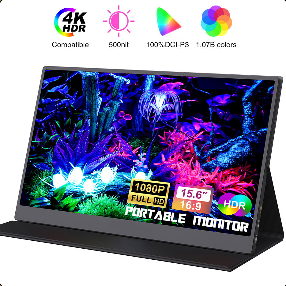 Jual Portable Monitor for Laptop 15.6'' 1920*1080P 4K FHD IPS Display ...