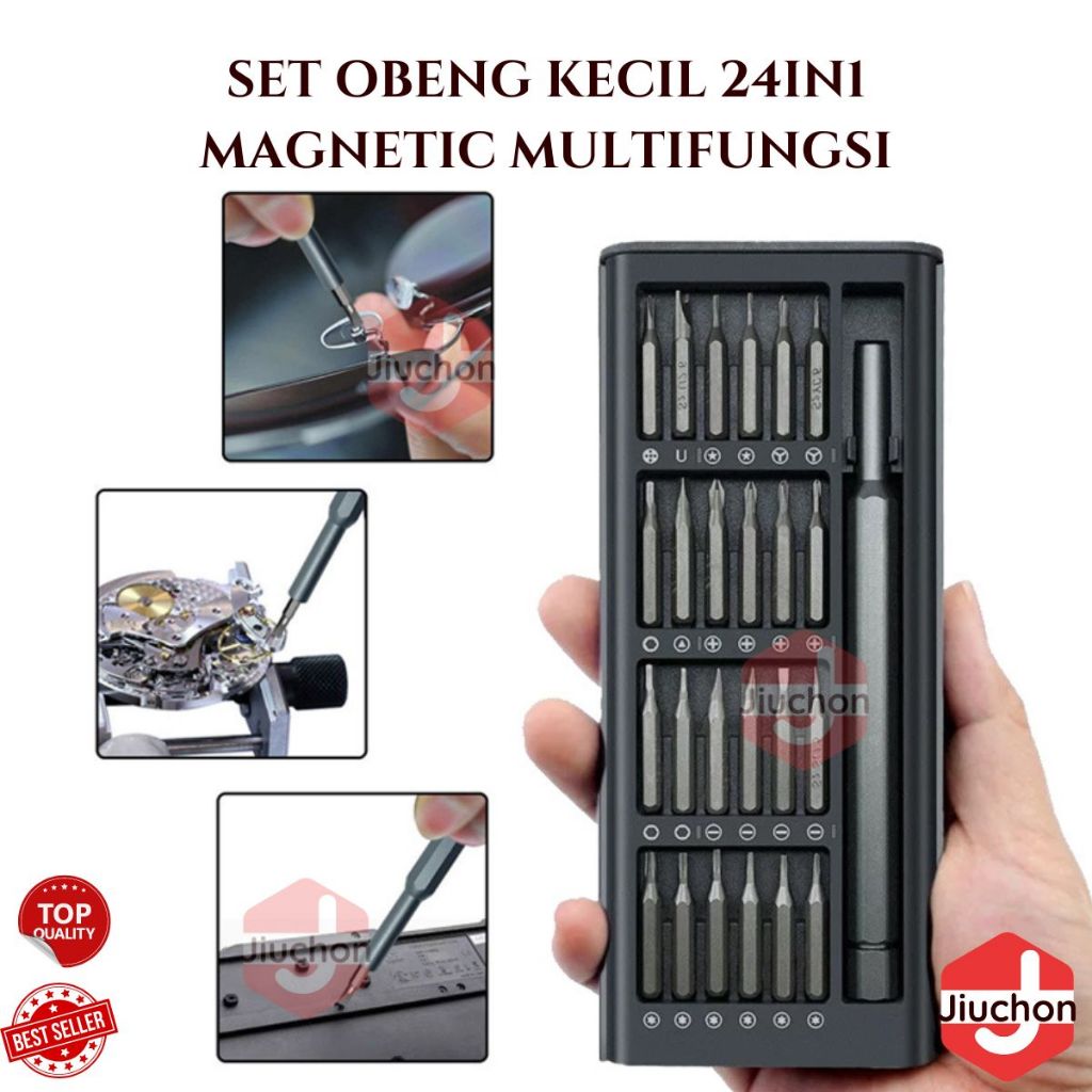 Jual JIUCHON Obeng Kecil /Obeng Set 24 Magnetic Premium Baut Kecil/Obeng Multifungsi 24 In 1 ...