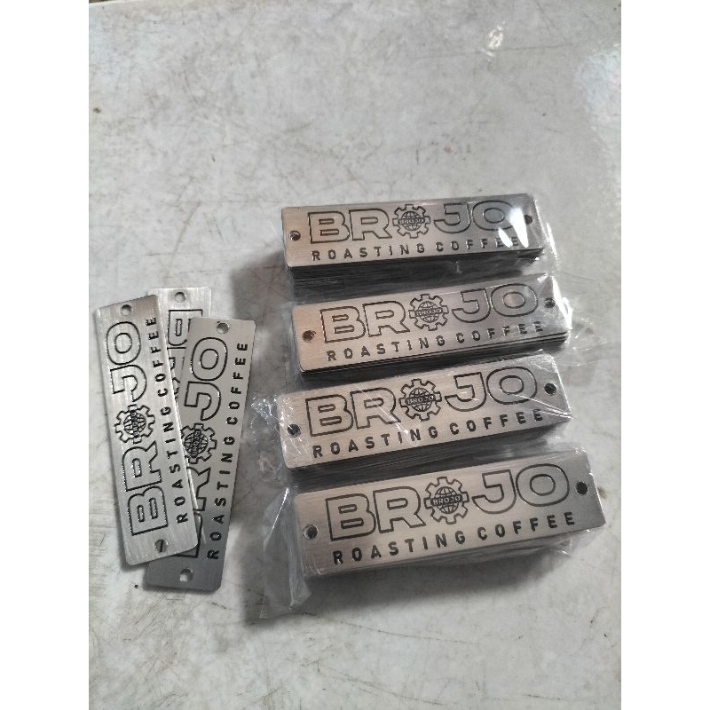 Jual 50 Pcs Label TULISAN UKIR / TIMBUL Custom Plat Setenlis anti ...