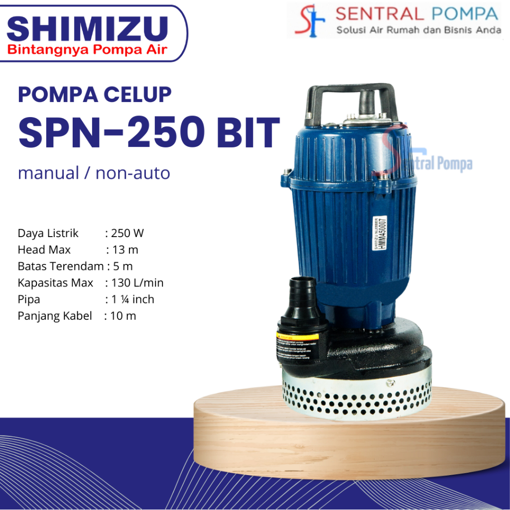 Jual Shimizu SPN-250 BIT Pompa Celup Air Bersih Non Otomatis ...