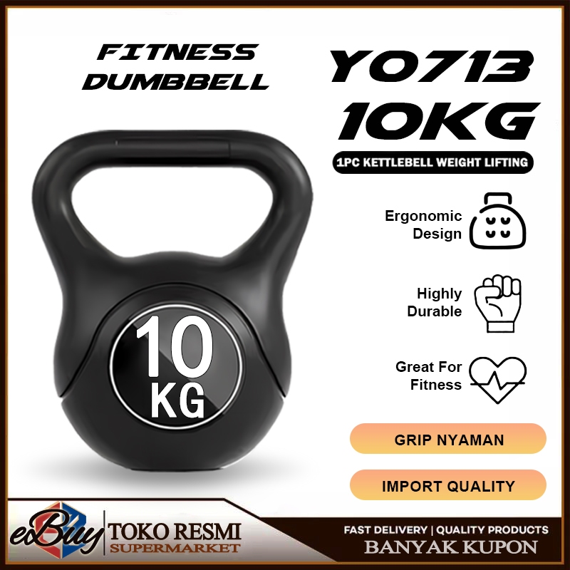 Jual KettleBell 10 KG Barbell 10 KG/ Dumbell 10kg / Barbel 10kg/ Dumbell 10kg Weight Lifting ...