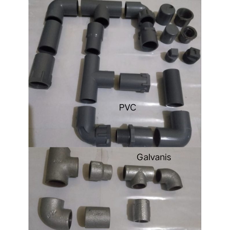 Jual Fitting Sambungan Pipa Paralon PVC 1/2inch 3/4inch 1inch | Shopee Indonesia