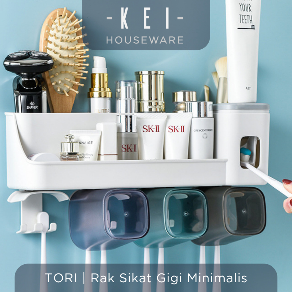Jual KEI - TORI Rak Toilet Alat Mandi Estetis Rak Sikat Gigi Minimalis ...