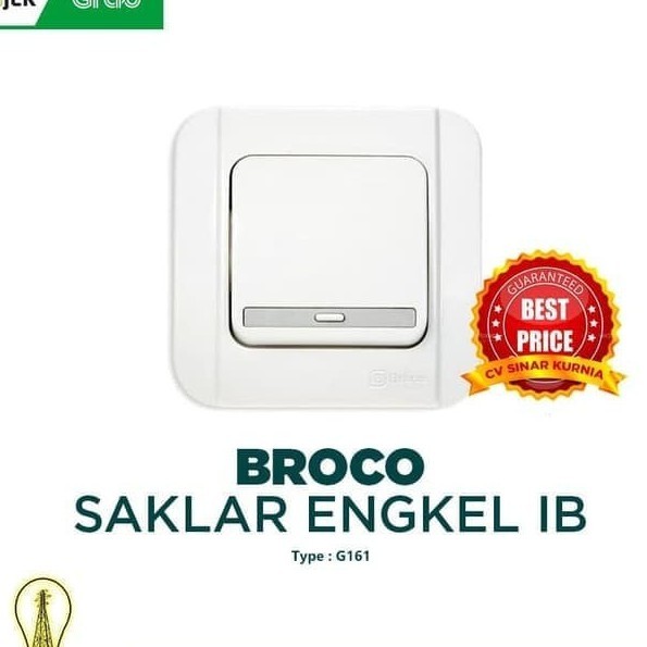 Jual BROCO Saklar Tunggal Broco Galleo Putih G161 - Engkel 1 Tombol ...