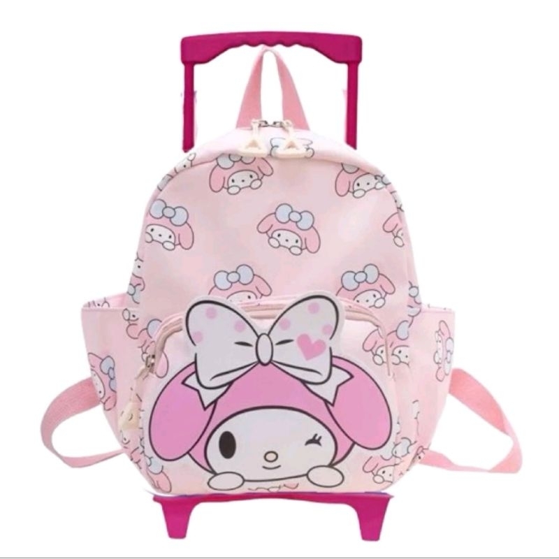 Jual Tas Troli Kuromi anak perempuan TK SD tas sekolah karakter Ransel dorong | Shopee Indonesia