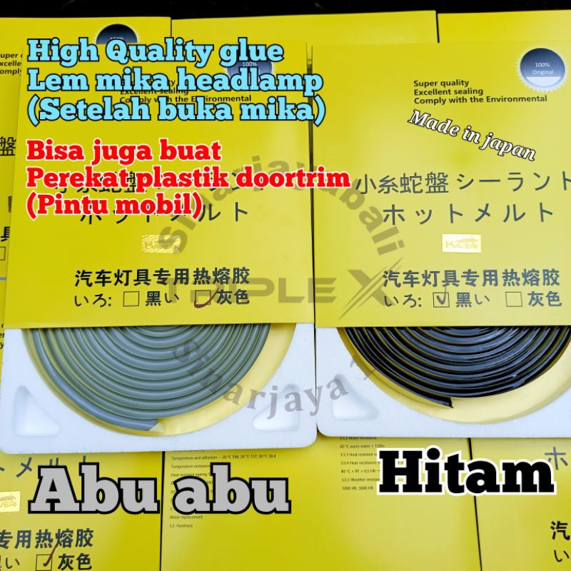 Jual lem mika lampu utama motor mobil pintu speaker doortrim karet ...