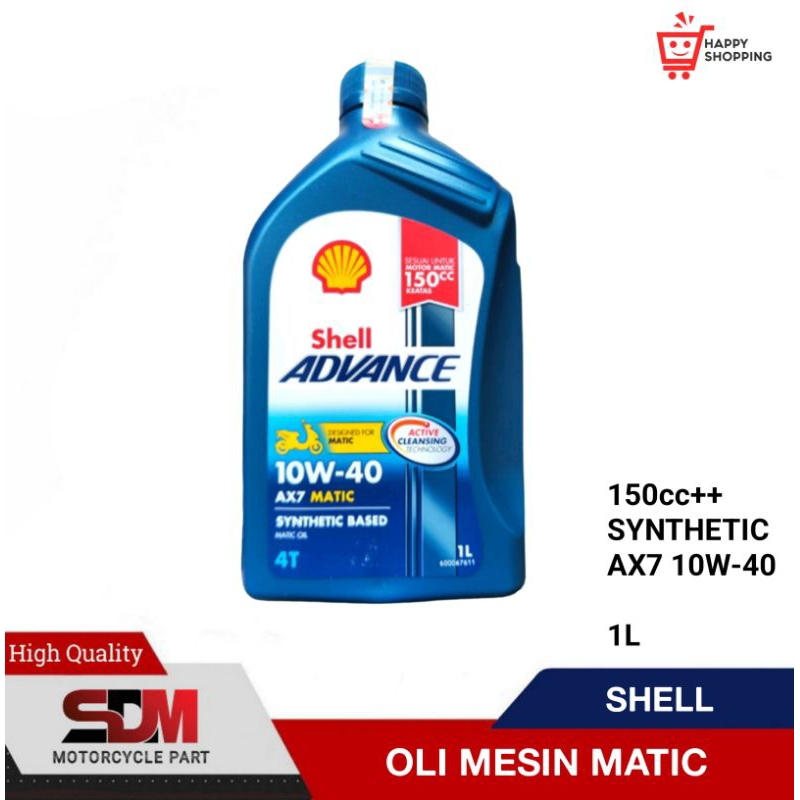 Jual SHELL ADVANCE AX7 MATIC 1 LITER 10W-40 SCOOTER OLI MESIN MOTOR ...