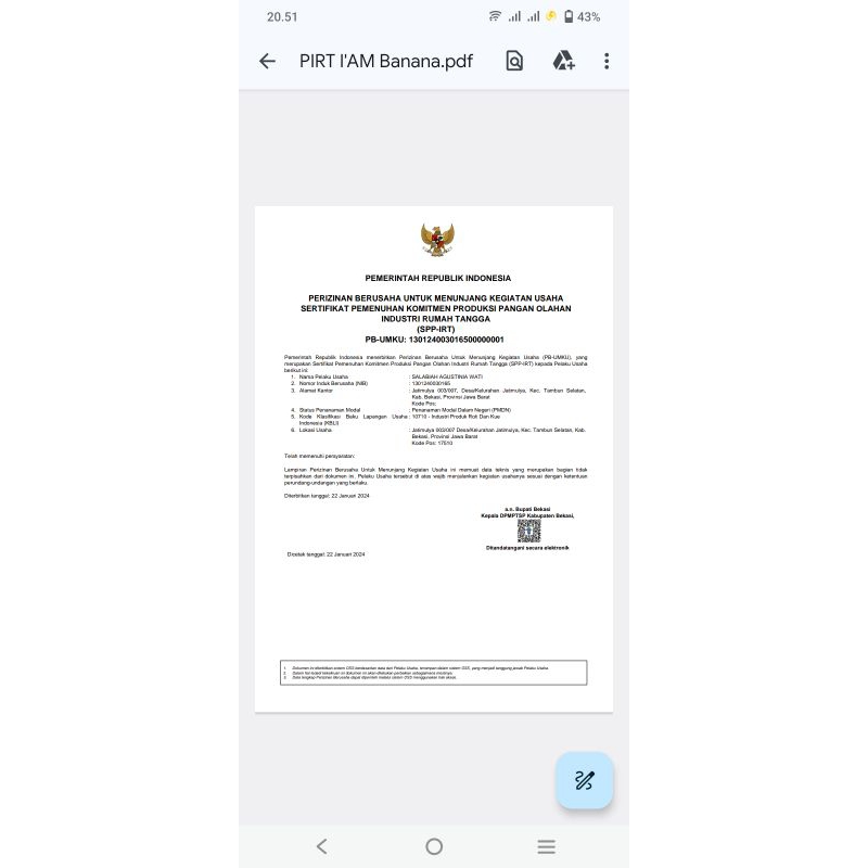 Jual SPP-IRT ( Sertifikat Produksi Pangan Olahan Industri Rumah Tangga ...