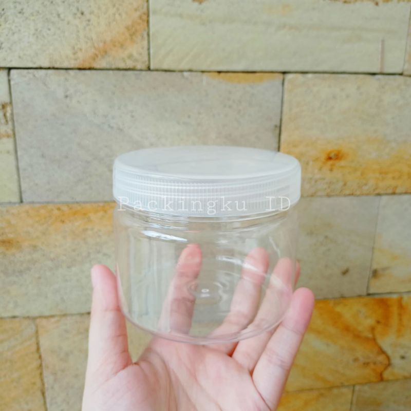 Jual [ 400 ml ] Jar tabung silinder transparan bulat clear keruh toples kue kering | Shopee ...