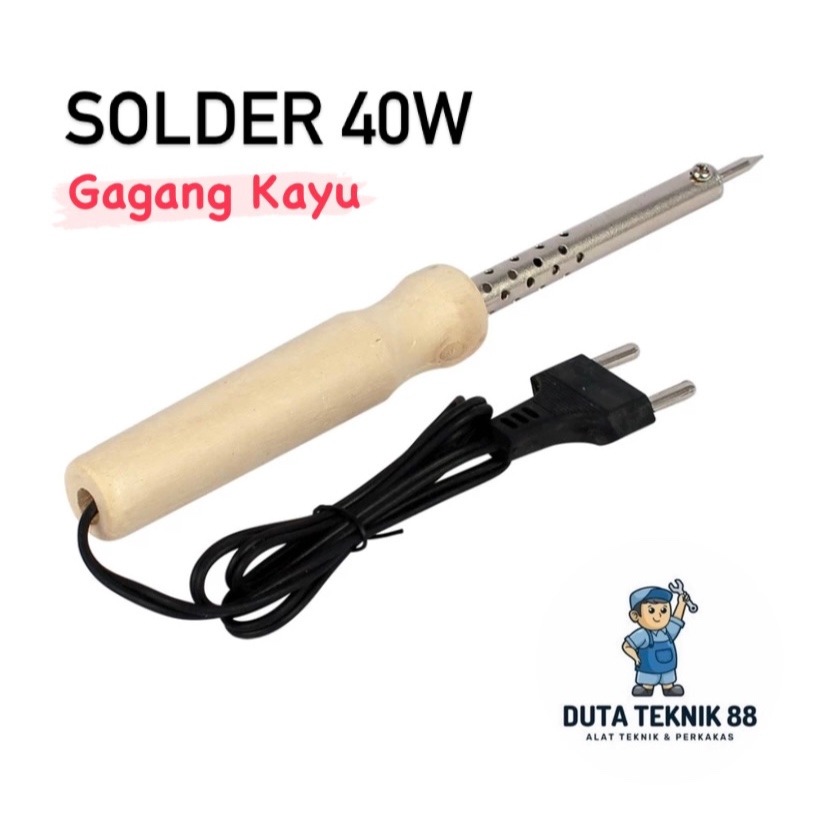 Jual Solder Kayu 40 Watt Listrik / Solder Timah / Soldering Iron ...