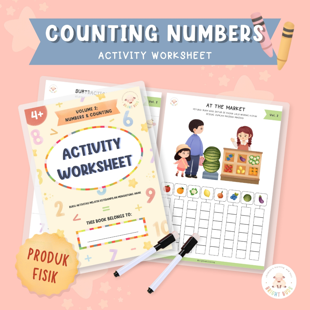 Jual ⭐️BRIGHT BUDS⭐️ Activity Worksheet ANGKA & MENGHITUNG Anak (4 ...