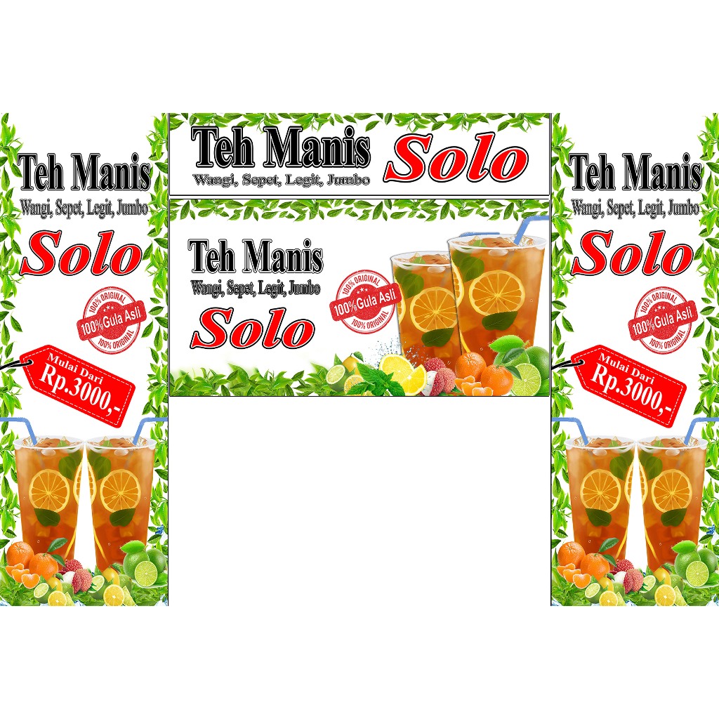Jual Stiker es teh manis khas solo | Shopee Indonesia