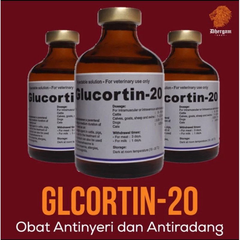 Jual GLUCORTIN-20 OBAT ANTINYERI ANTIRADANG HEWAN TERNAK SAPI KAMBING ...