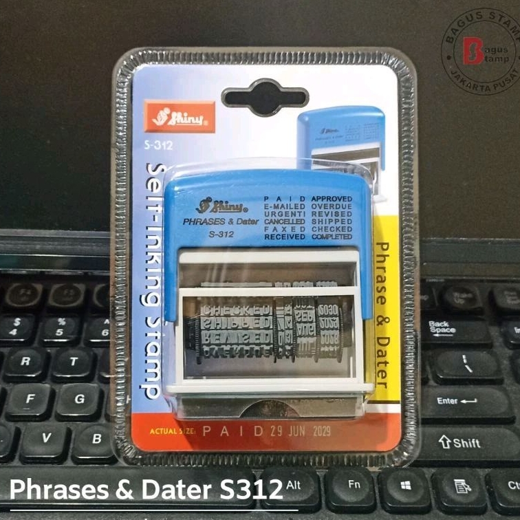 Jual Stempel Tanggalan Frase PAID APPROVED RECEIVED URGENT REVISED ...