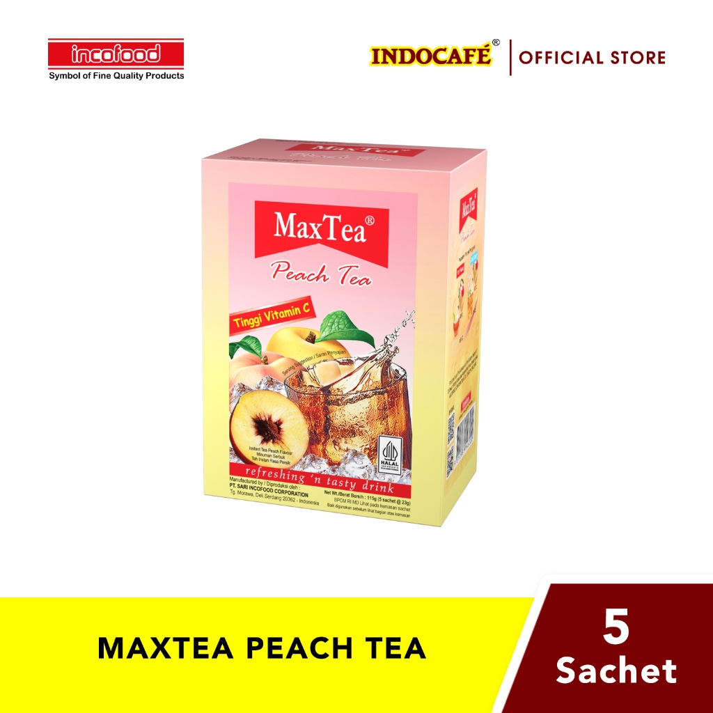 Jual MaxTea Peach Tea (5 sachet) | Shopee Indonesia