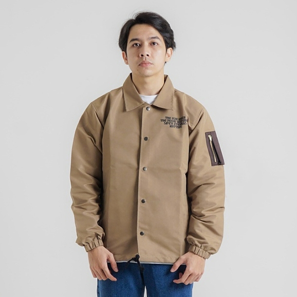 Jual Mailo Coach Jacket Rhythm Brown | Shopee Indonesia