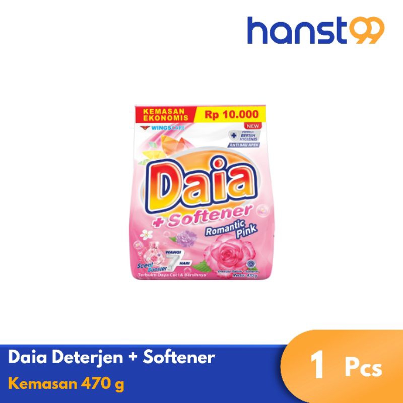 Jual Daia Deterjen Bubuk + Softener Romantic Pink Kemasan Ekonomis | Shopee Indonesia