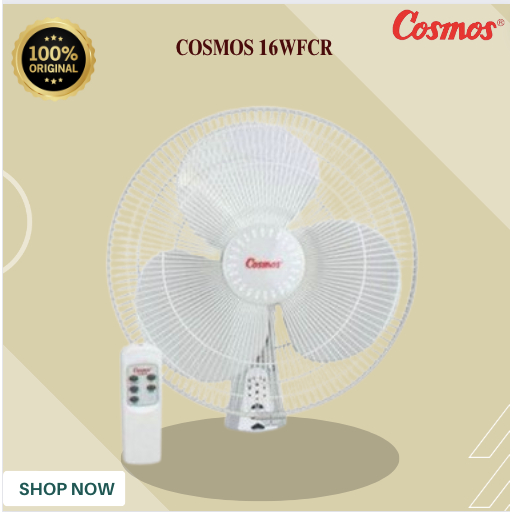 Jual WALL FAN + REMOTE COSMOS 16WFCR 16inch/16 WFCR/16-WFCR/16 WFCR ...