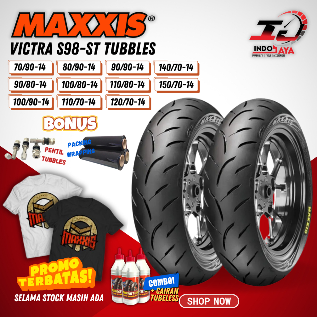 Jual (FREE PENTIL + WRAPPING) BAN MAXXIS VICTRA TUBELESS (70/80 - 70/90 - 80/90 - 90/90 - 100/90 ...