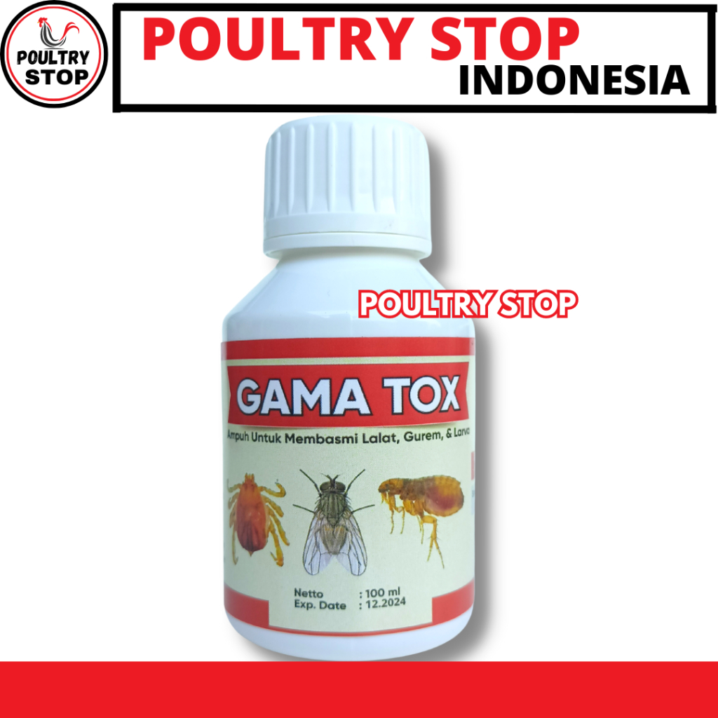 Jual GAMA TOX 100ML - Obat Pembasmi Lalat Gurem Kutu Caplak Pada Ternak ...