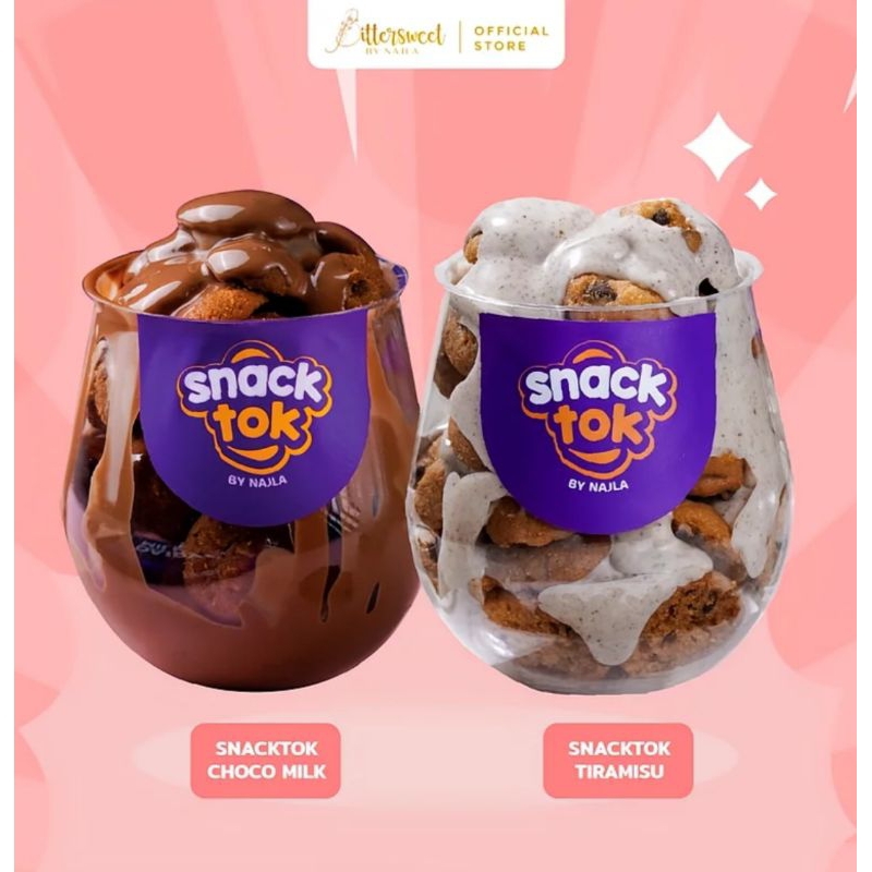 Jual 2 Snacktok full Cookies (Choco milk + Tiramisu) | Shopee Indonesia