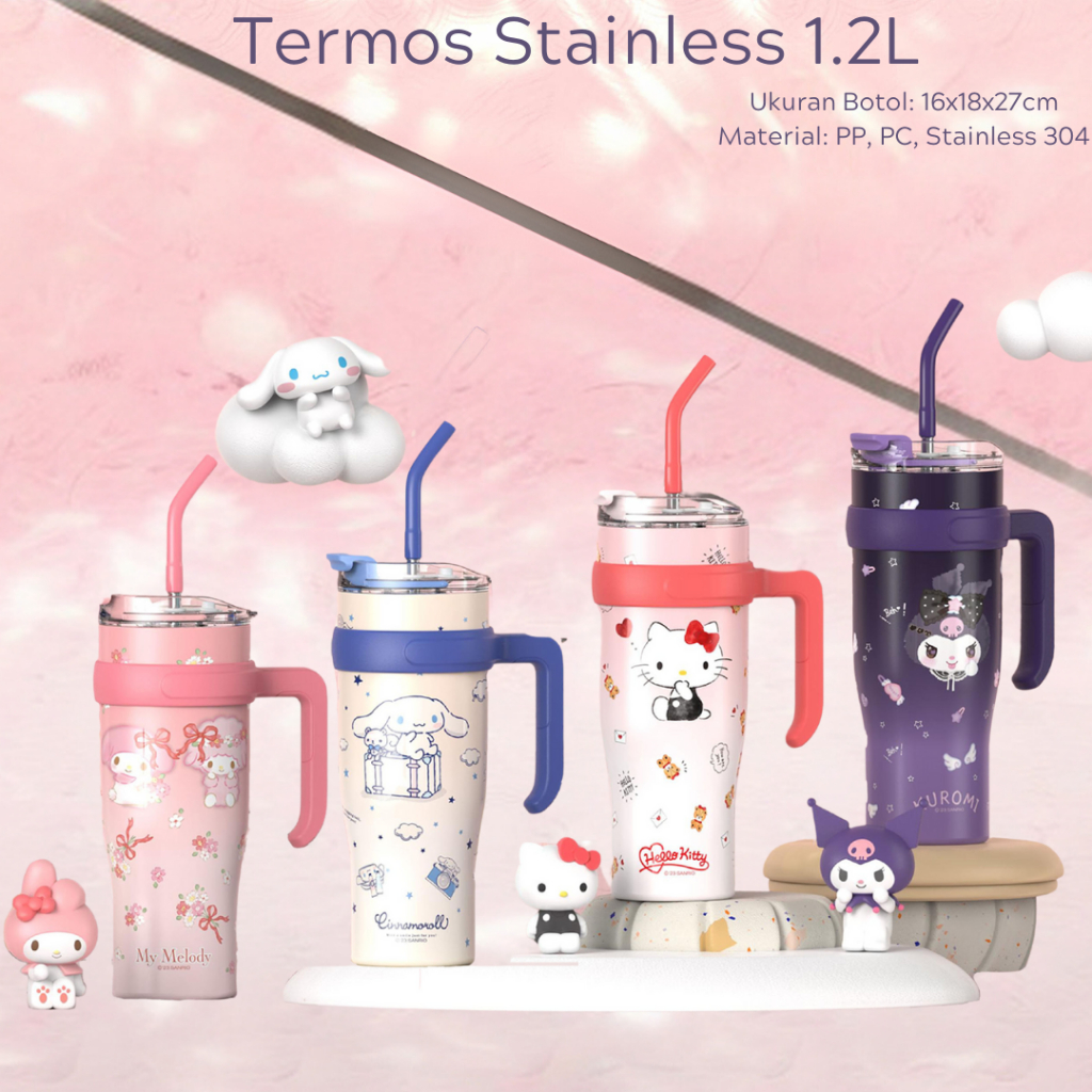 Jual ORIGINAL SANRIO LICENSE Botol Minum Termos Tumbler Karakter Sanrio Anak 304 Stainless Steel ...