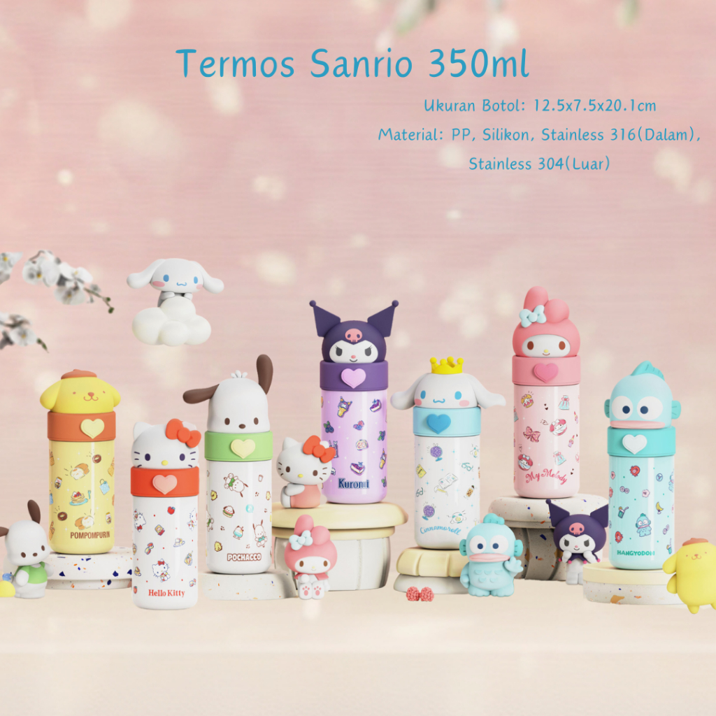 Jual ORIGINAL SANRIO LICENSE Botol Minum Termos Tumbler Karakter Sanrio Anak 316 304 Stainless ...