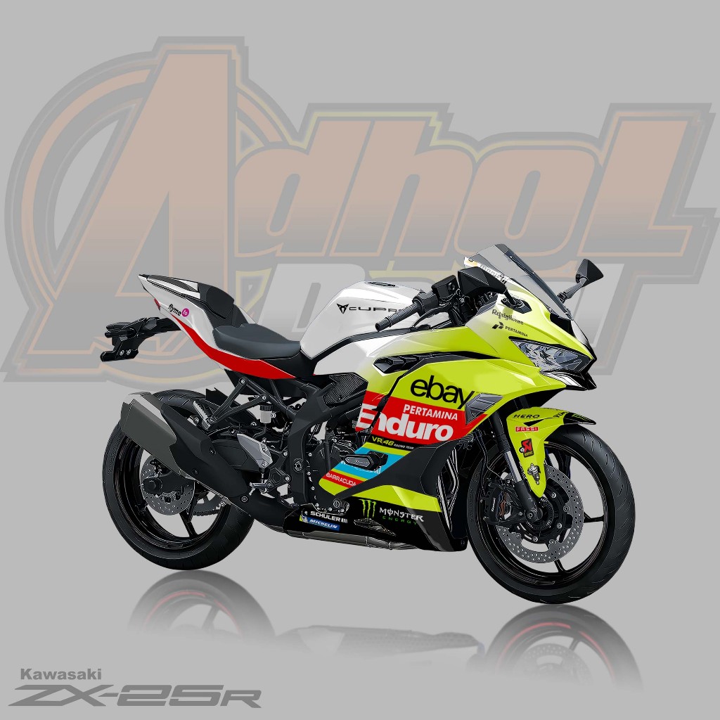 Jual Stiker Decal ZX-25R Livery Moto GP Pertamina Enduro VR 46 Racing ...