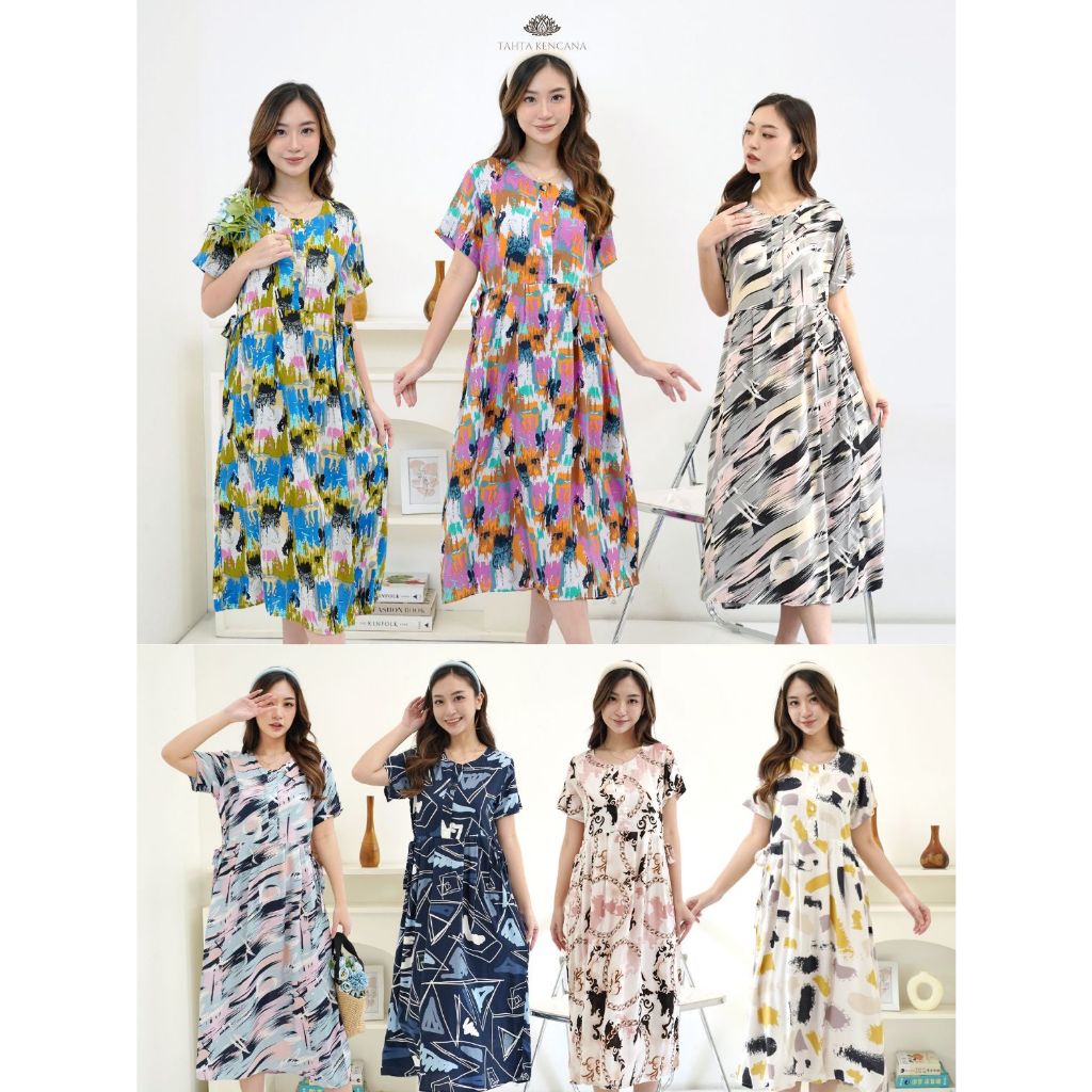 Jual Tahta Kencana - Dress Tidur Busui Motif Karakter Lucu Daster ...