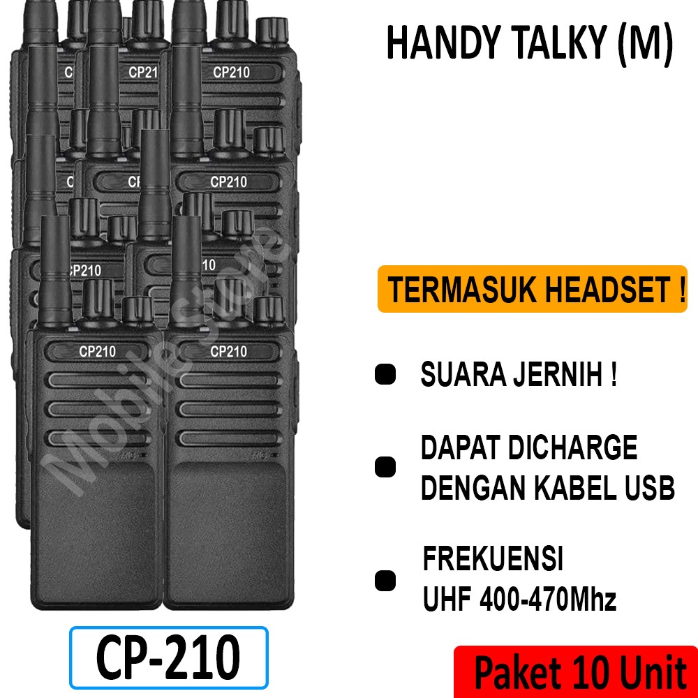 Jual 10 Unit HT CP210 UHF Handy Talky Walkie Talkie Earset Alat ...