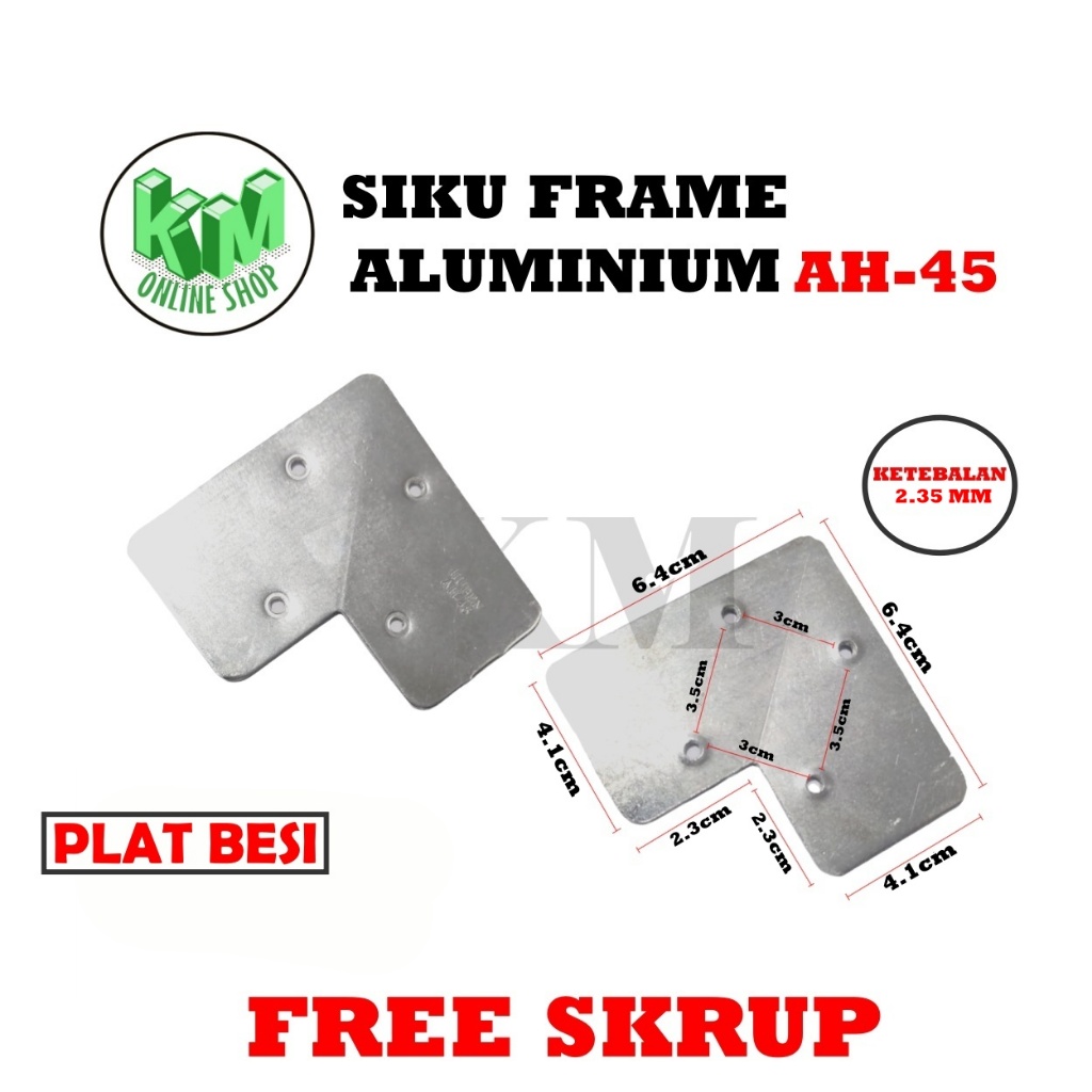 Jual SIKU FRAME AH-45 ALUMINIUM / SIKU SUDUT FRAME L | Shopee Indonesia
