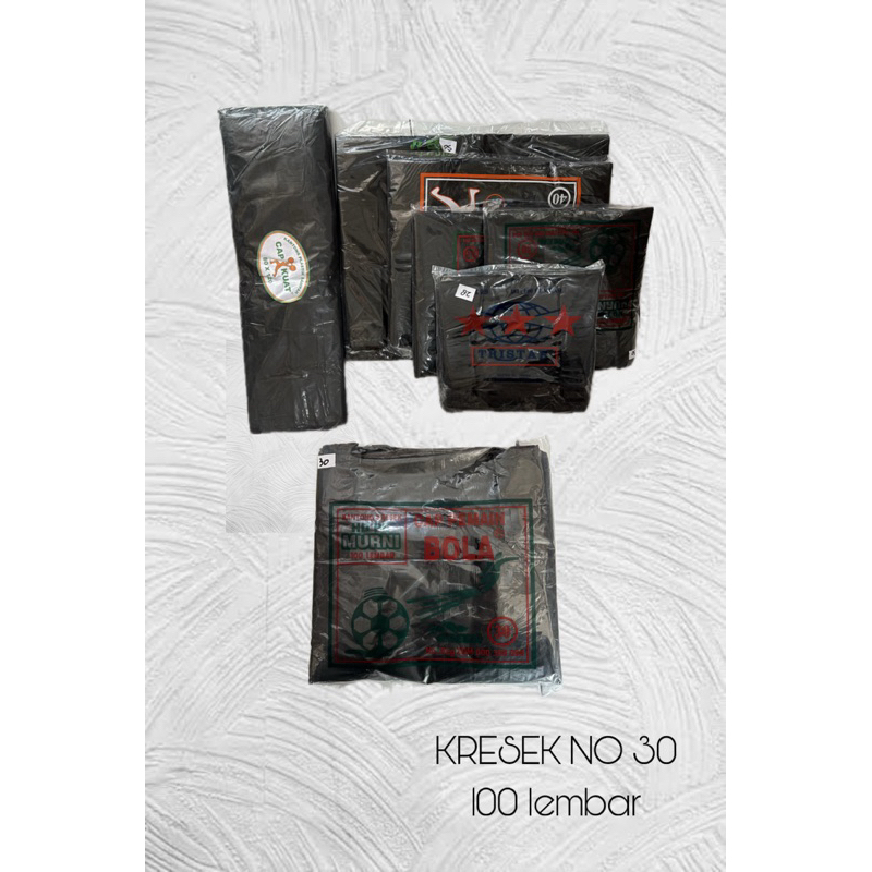 Jual KANTONG KRESEK HITAM NO 30 ISI 100 lembar / PLASTIK HITAM BELANJA ...