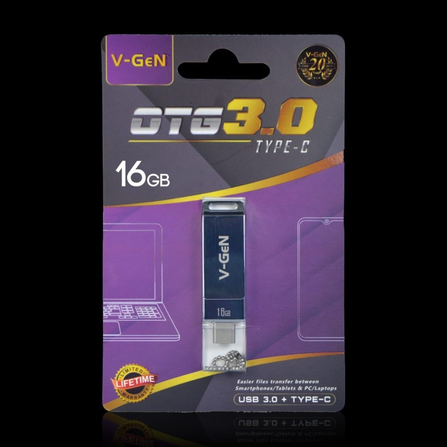 Jual Flashdisk 16GB 32GB 64GB 128GB 256GB OTG USB Type C 3.0 V-GeN ...