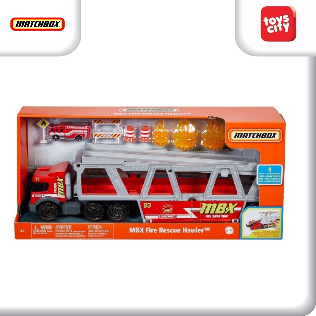 Jual Matchbox MBX Fire Rescue Hauler Playset with 1 Fire-Themed Vehicle ...