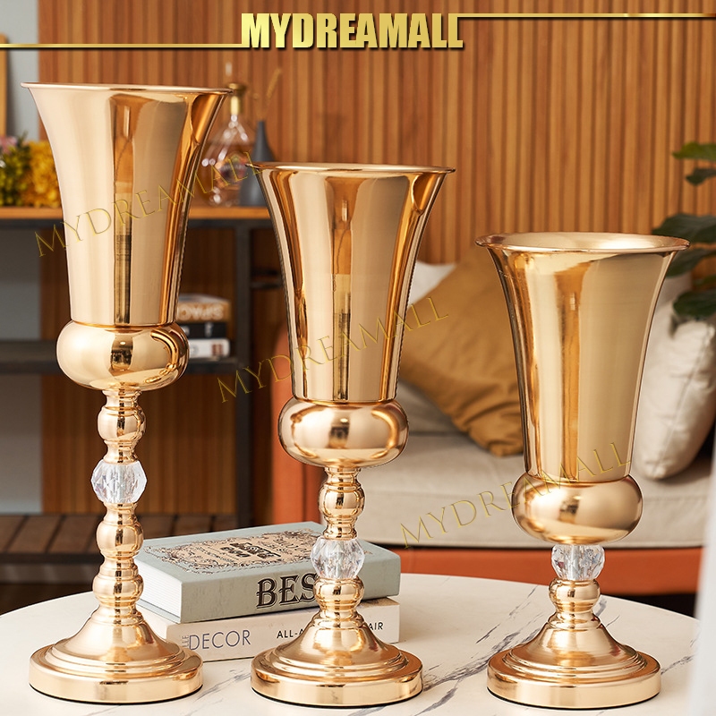 Jual 【Termurah-COD】Vas Bunga Gold / Vas Bunga / Eveline Flower Vase ...
