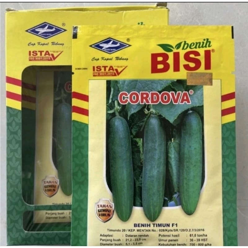 Jual Benih Timun Hibrida F1 CORDOVA 20Gr Cap Kapal Terbang | Shopee ...