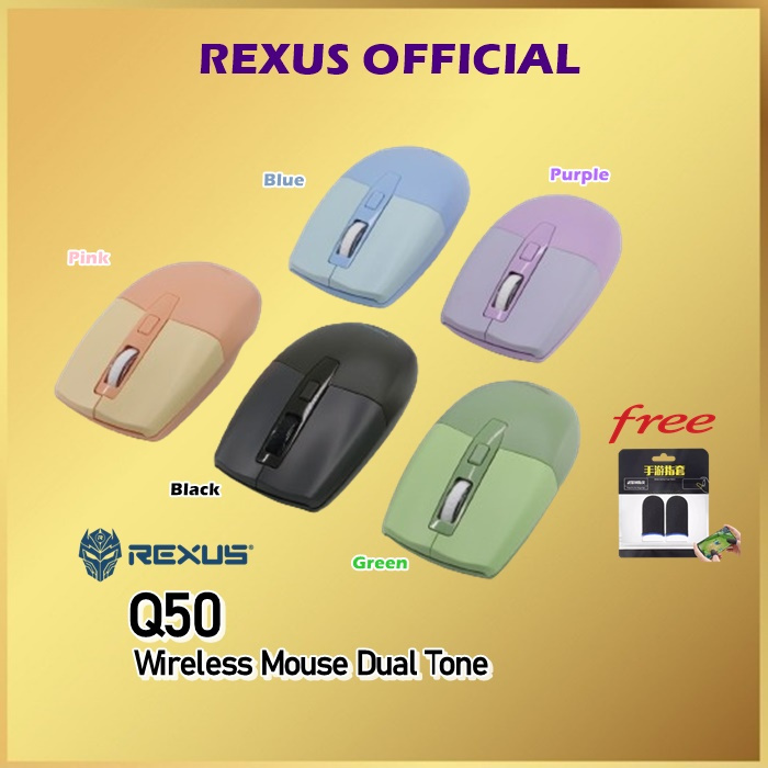 Jual Rexus Q50 Wireless Mouse Dual Tune Q-50 | Shopee Indonesia