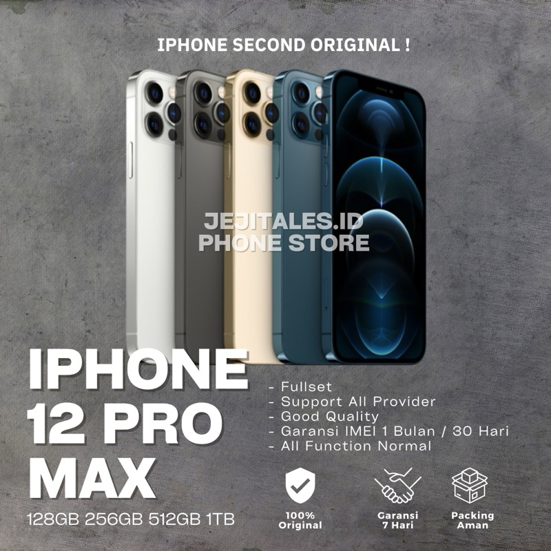 Jual Iphone 12 Pro Max 128GB/256GB/512GB Second Bekas Original Fullset | Shopee Indonesia