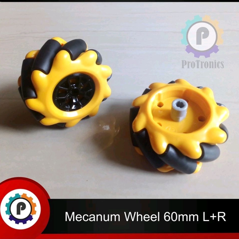 Jual Mecanum Wheel Set (L + R) Omnidirectional Wheel 60mm Smart Car ...