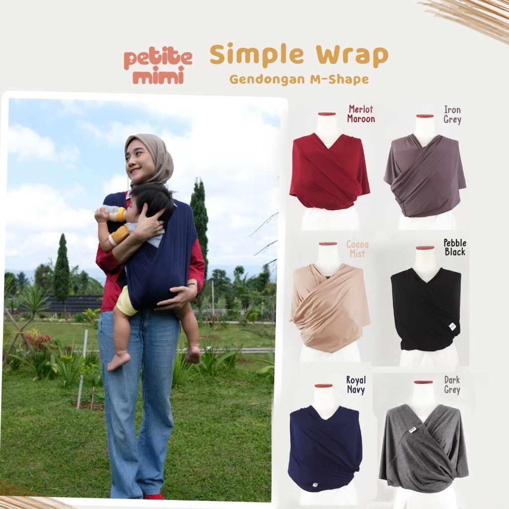 Jual Petite Mimi Simple Wrap Gendongan Depan - Gendongan Kanguru ...