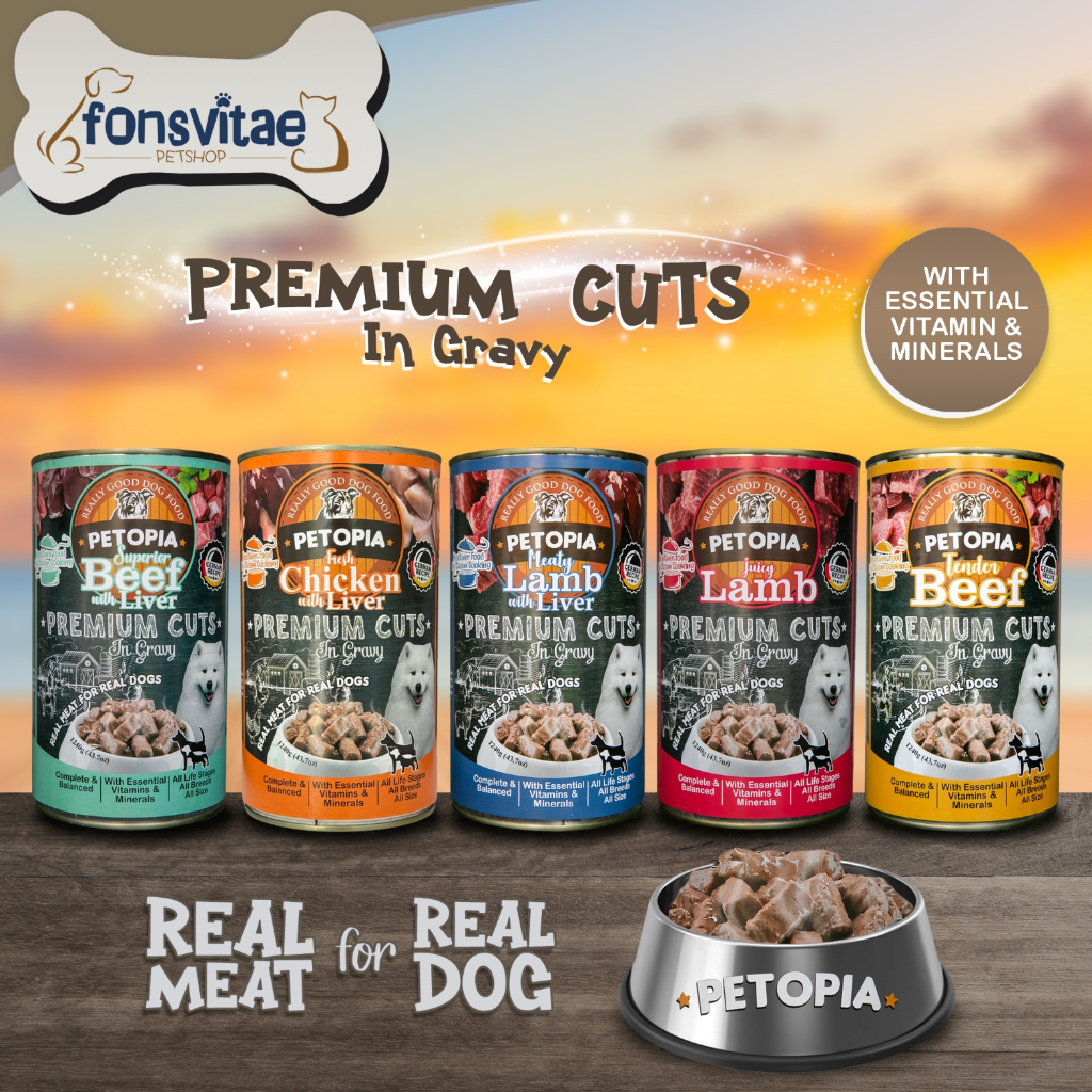 Jual PETOPIA PREMIUM CUTS 1240GR DOG FOOD - Makanan Basah Anjing ...