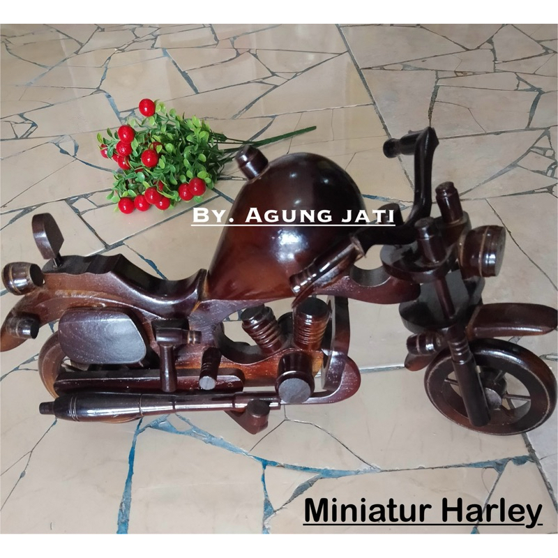 Jual HARLEY | MINIATUR HARLEY | MOTOR KAYU | HARLEY KAYU | Shopee Indonesia