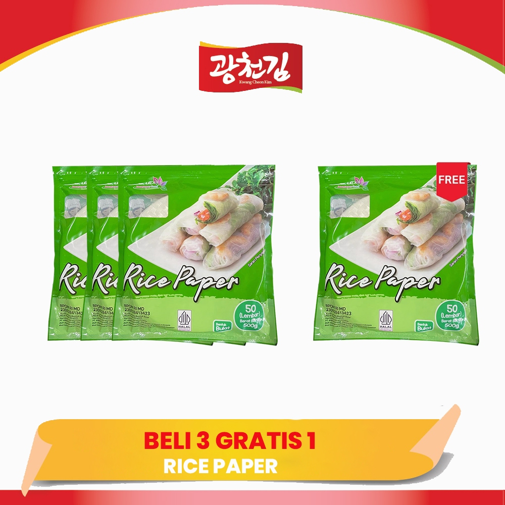 Jual [ BELI 3 GRATIS 1] Rice Paper 500gr/ Banh Trang High Quality Rice ...