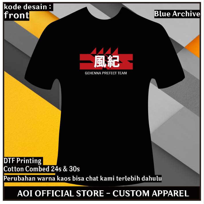 Jual Kaos Gehenna Prefect Team Blue Archive | Shopee Indonesia