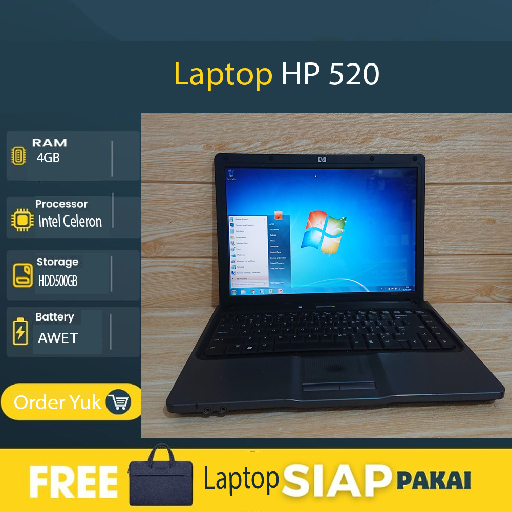 Jual Laptop HP 520 2GB/500GB Second | Shopee Indonesia