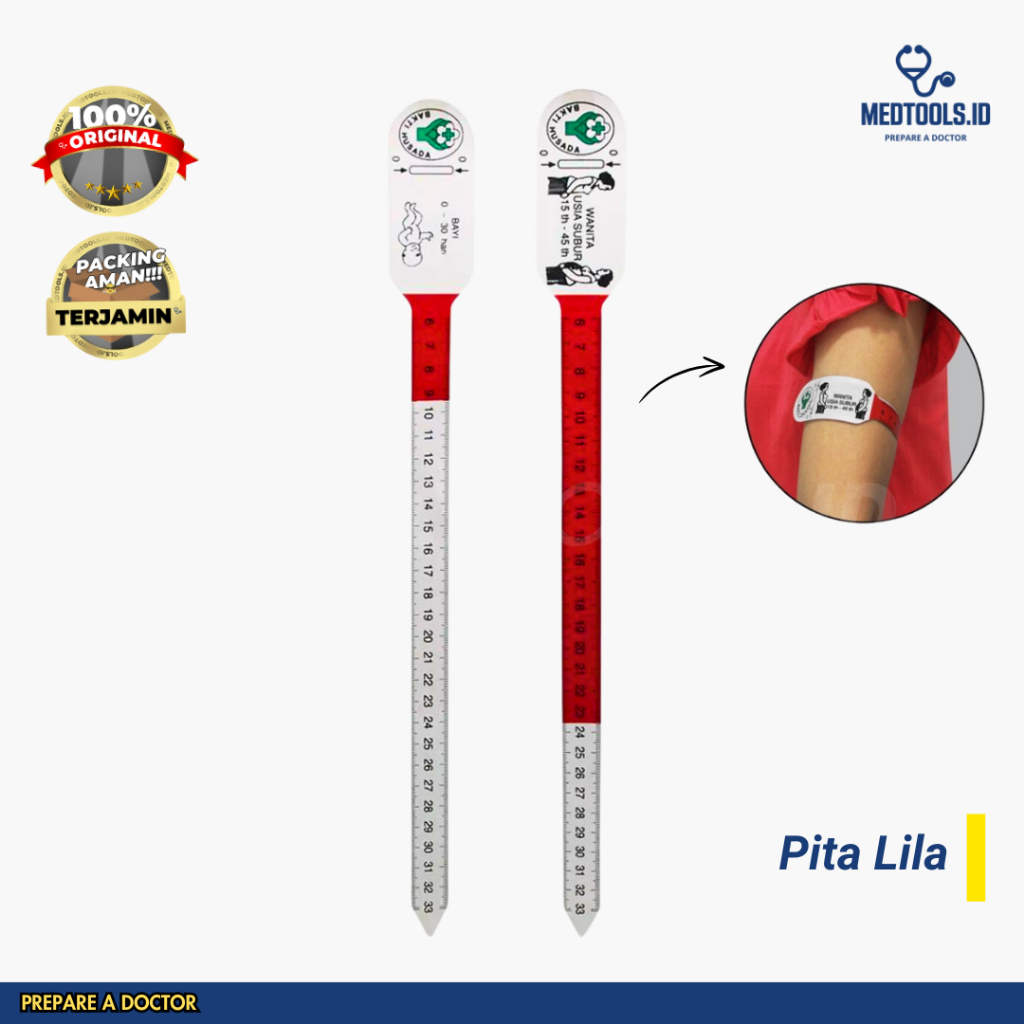 Jual Pita Lila / Alat Ukur Lingkar Lengan / Alat Ukur Lingkar Dada Bayi ...