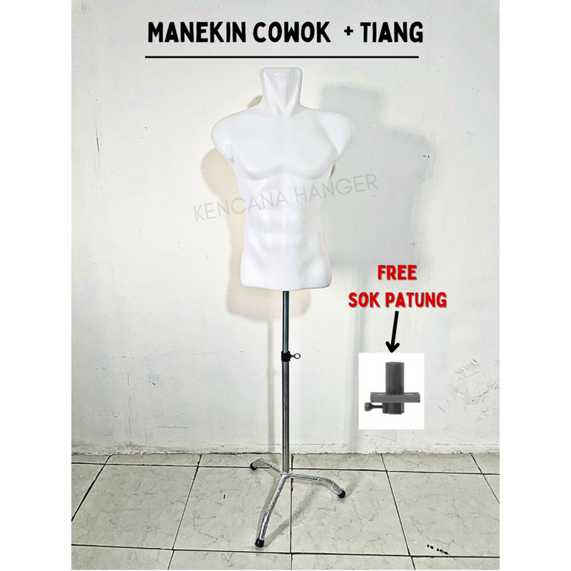 Jual SET Manekin Bodi Cowok Otot Bening + Kaki Besi / Kaki Kayu + Sok ...